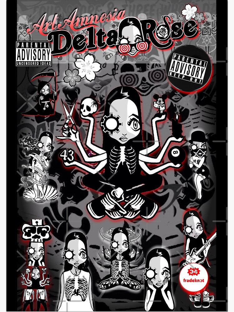 "Delta Rose books Art Diary" Sticker for Sale by fradeknot | Redbubble