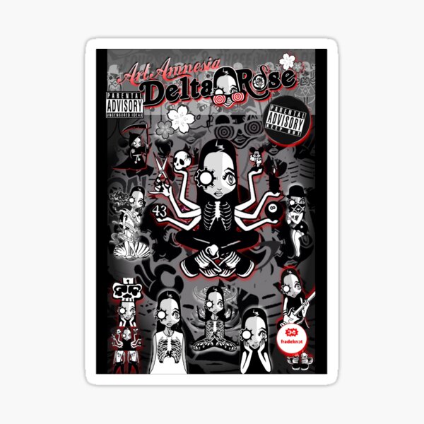 "Delta Rose books Art Diary" Sticker for Sale by fradeknot | Redbubble
