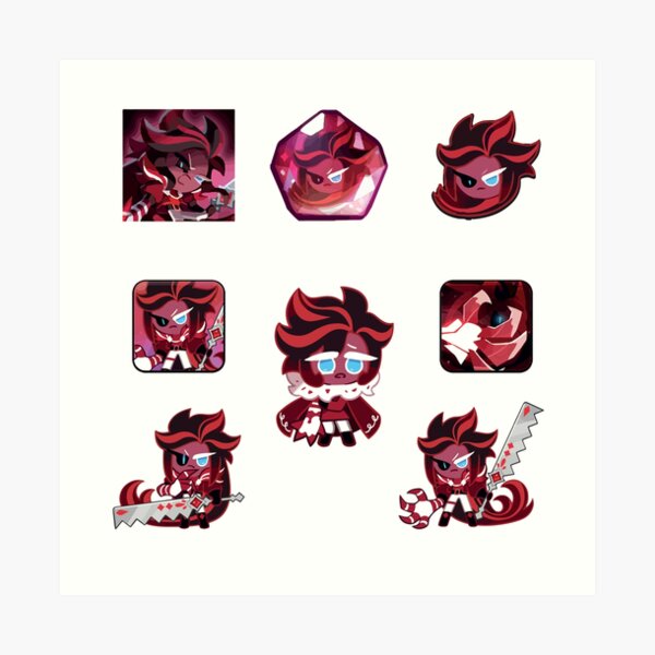 "Red velvet cookie! Cookie run kingdom sticker pack" Art Print for Sale ...