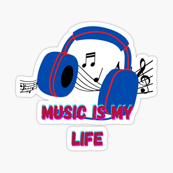 "music" Sticker for Sale by MALIKDESAINART | Redbubble