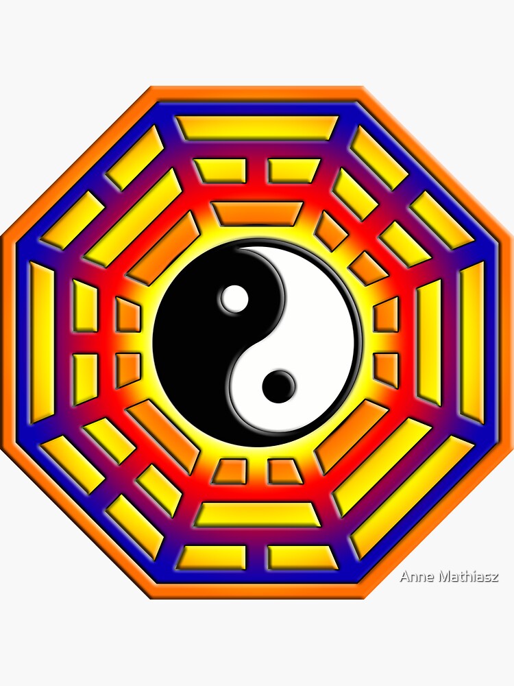 Pegatina «Pakua, Bagua, Yin Yang, China, símbolo de la realidad» de ...