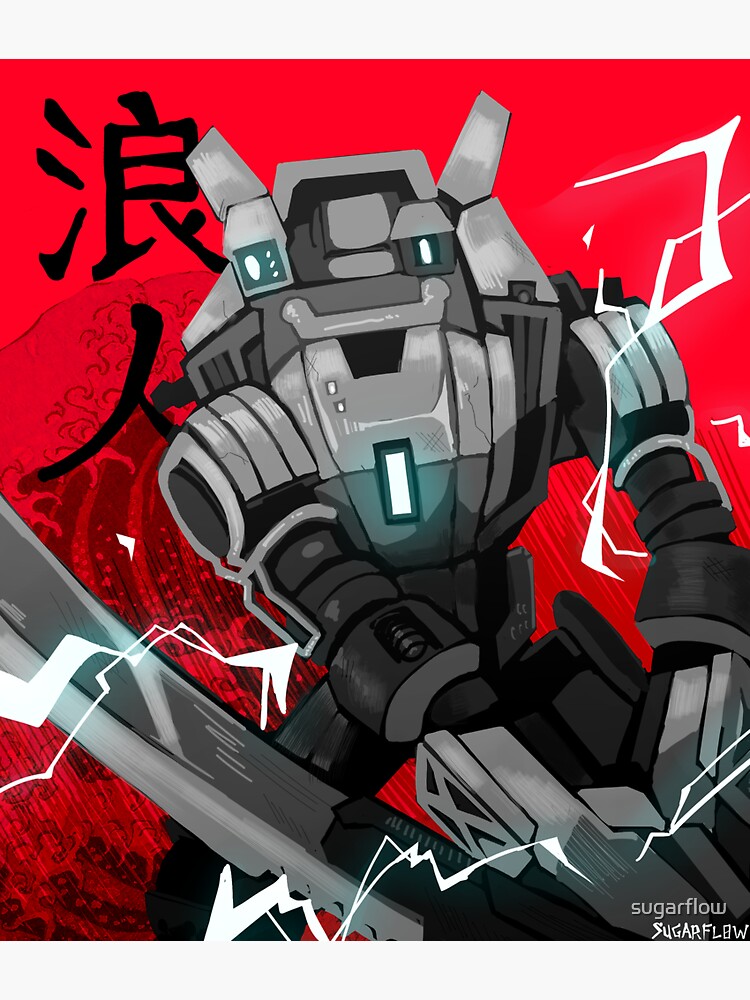 "ronin print" Sticker for Sale by sugarflow | Redbubble