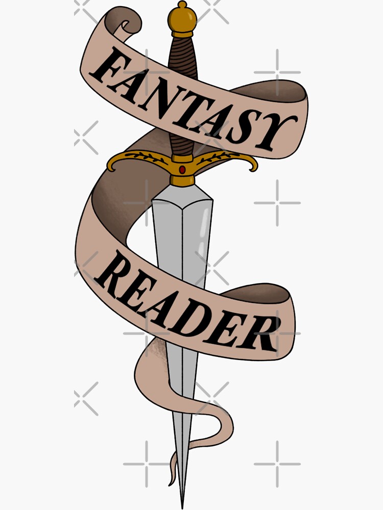"Fantasy Reader Dagger" Sticker by annexart | Redbubble