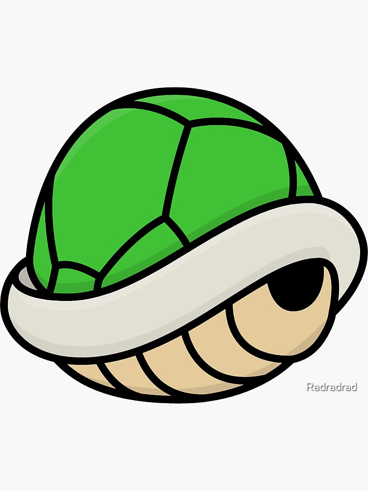 "Green Shell" Sticker for Sale by Radradrad | Redbubble