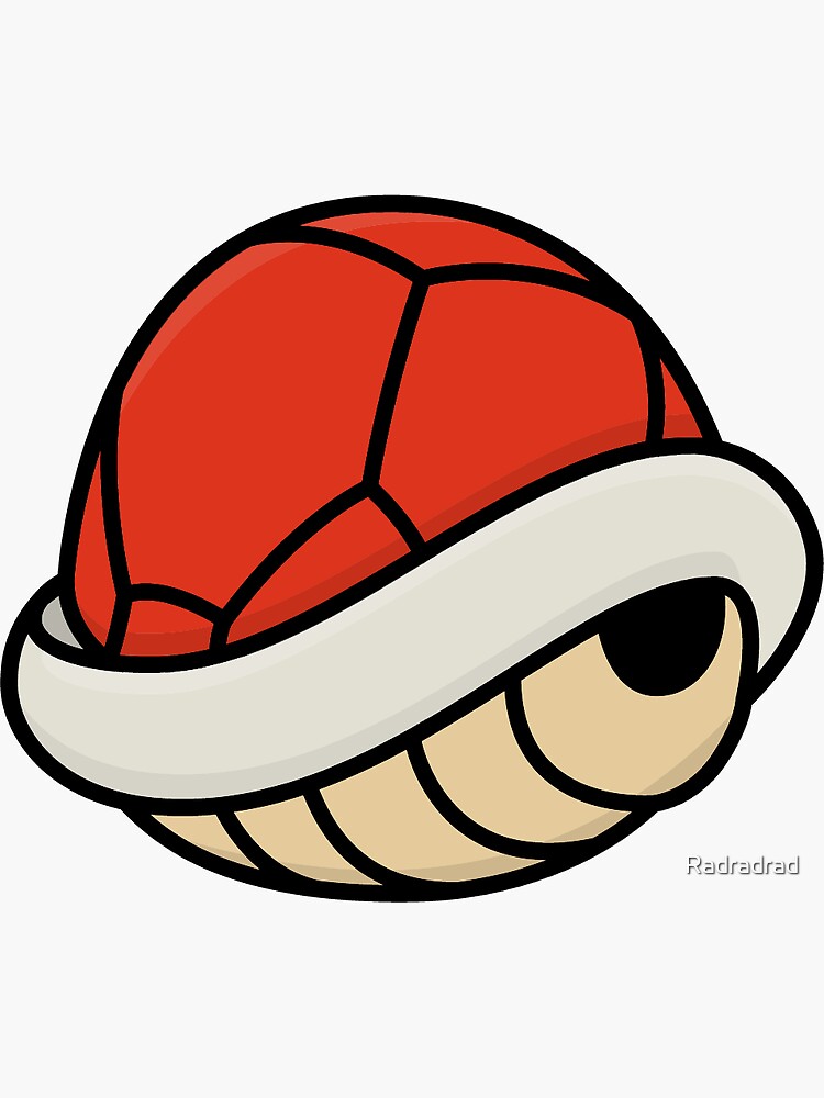 "Red Shell" Sticker for Sale by Radradrad | Redbubble