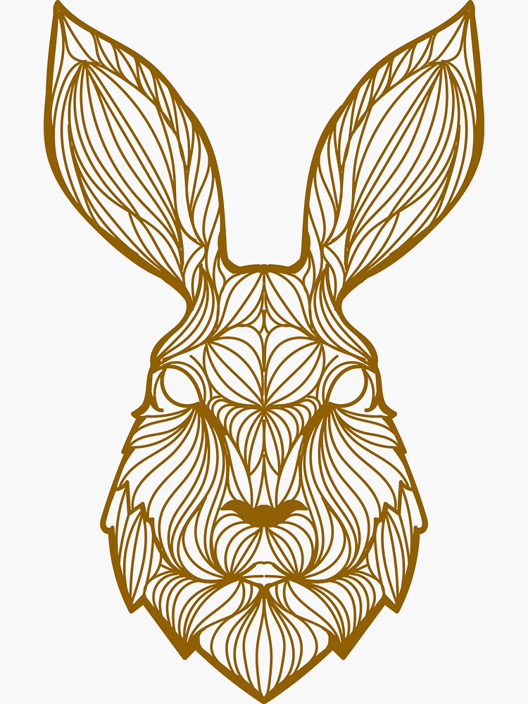"Rabbit Mandala Art" Sticker for Sale by IulyN1 | Redbubble