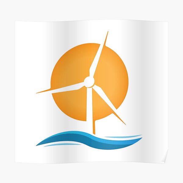 "Clean Energy | Wind Solar Waves Power" Poster for Sale by Teenker ...