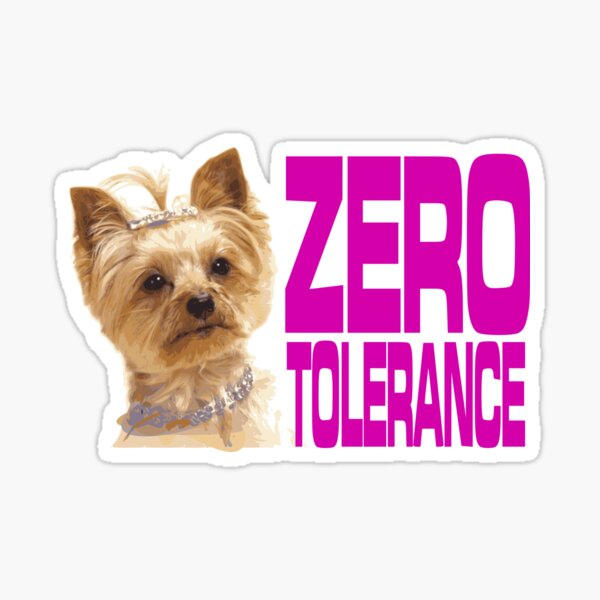 "Zero Tolerance" Sticker for Sale by Grobie | Redbubble