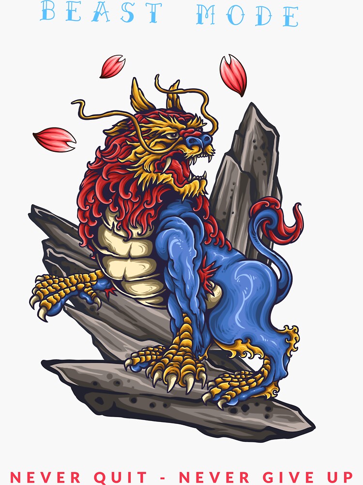 "Inspirational success quote Beast Mode Tiger " Sticker for Sale by ...