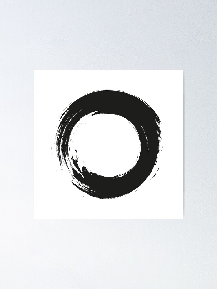 Póster «Círculo Zen Enso, pincel circular, círculo japonés, círculo Zen ...