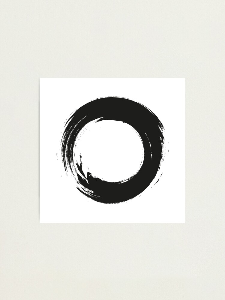 Lámina fotográfica «Círculo Zen Enso, pincel circular, círculo japonés ...