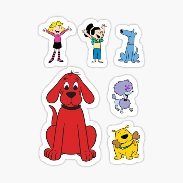 "Clifford the big red dog" Sticker for Sale by KenelmFreeman | Redbubble