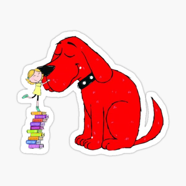 "Clifford the big red dog" Sticker for Sale by KenelmFreeman | Redbubble