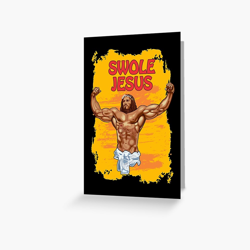 Tarjetas de felicitación «Swole Jesus: Jesús es tu amigo, ¡así que ...
