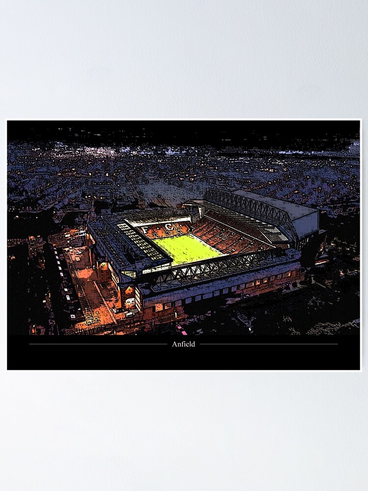 "Liverpool FC Anfield at Night" Poster for Sale by jcprintsuk | Redbubble