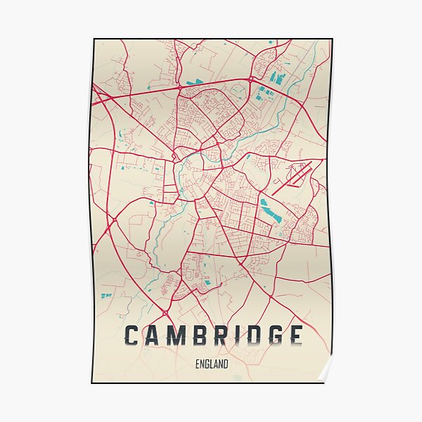 "Cambridge map uk" Poster for Sale by PostersProf1 | Redbubble