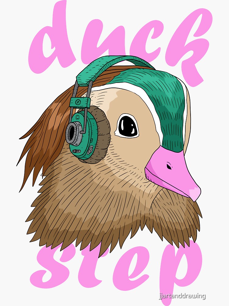 "duck step. dubstep." Sticker for Sale by JJ ADX | Redbubble
