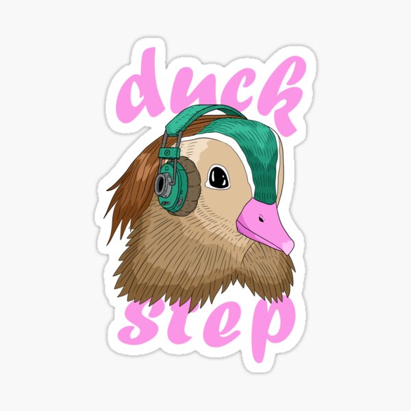 "duck step. dubstep." Sticker for Sale by JJ ADX | Redbubble