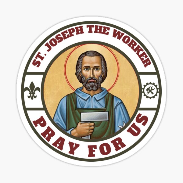 "Saint Joseph the worker, San Giuseppe, St Joseph" Sticker for Sale by ...