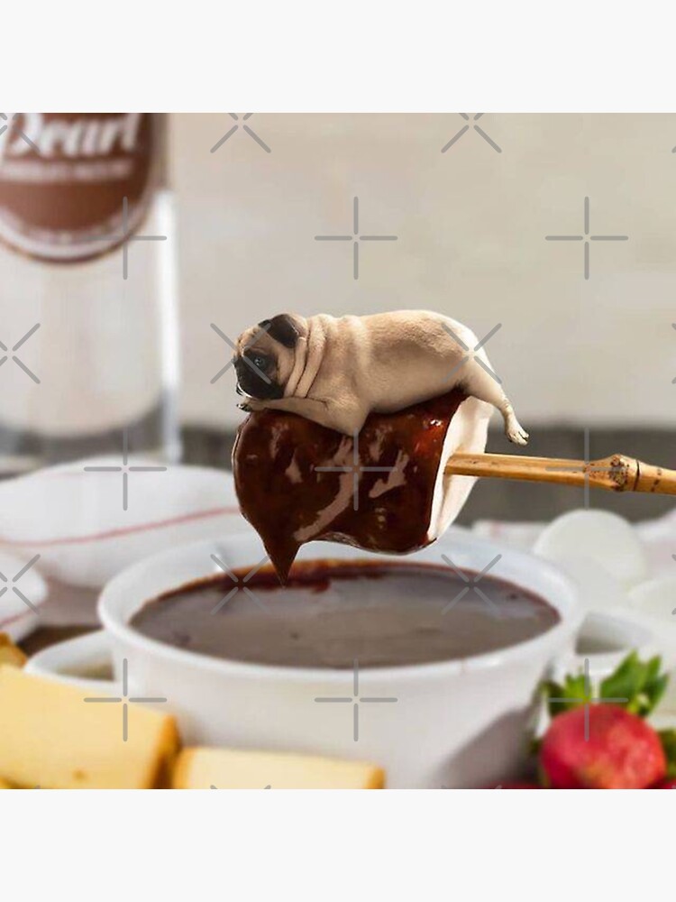"Cute Nutella Marshmallow Pug " Sticker for Sale by toppopin | Redbubble