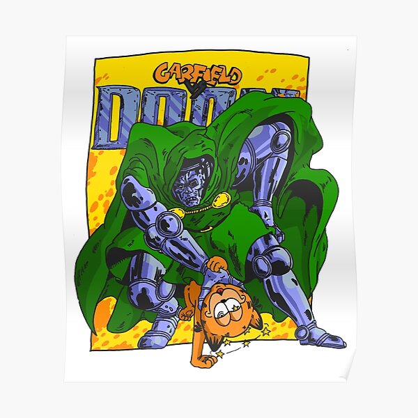 "Garfield mf Doom fans" Poster by zeromanga | Redbubble