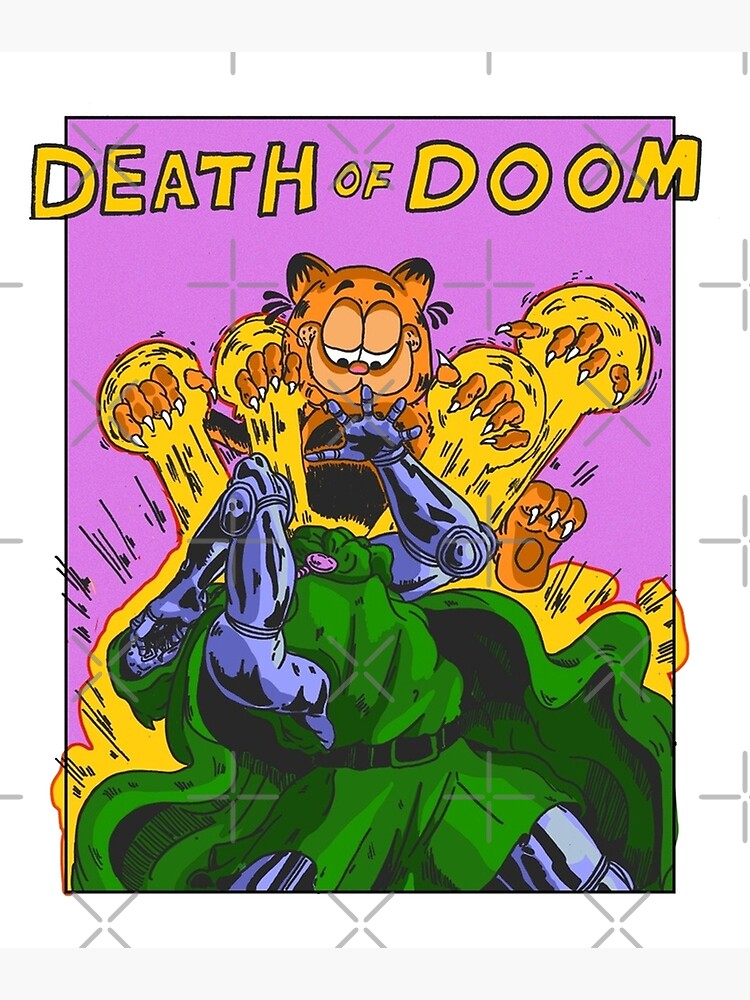 "Garfield mf Doom fans" Poster by zeromanga | Redbubble
