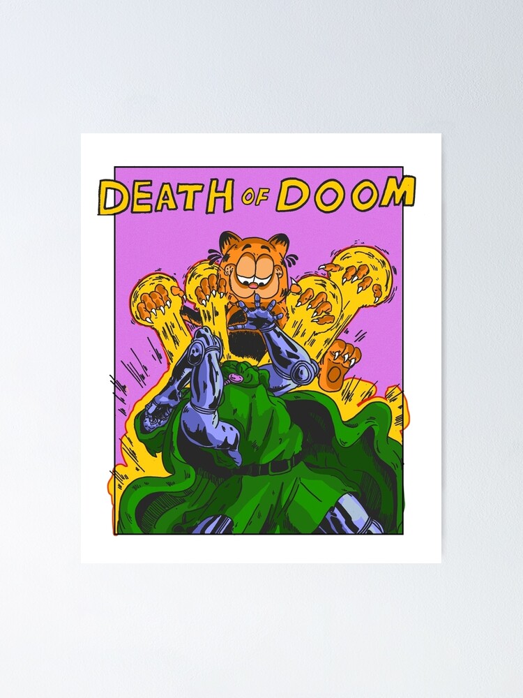 "Garfield mf Doom fans" Poster by zeromanga | Redbubble