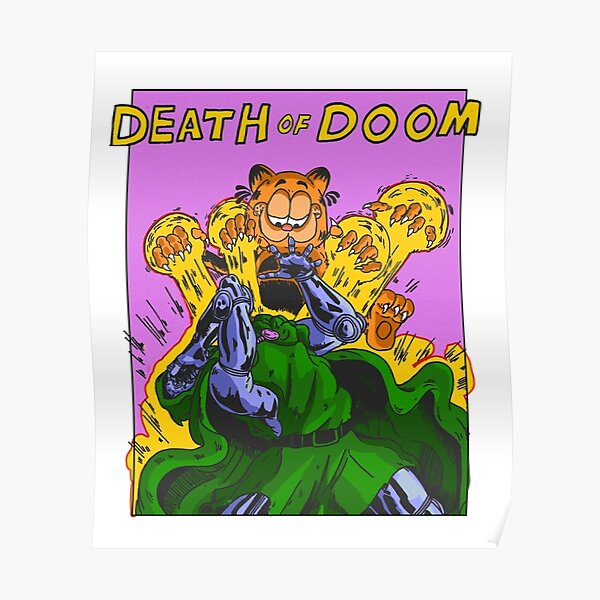 "Garfield mf Doom fans" Poster by zeromanga | Redbubble