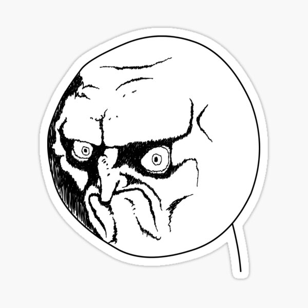 "Meme Angry Face" Sticker for Sale by Max-dsign | Redbubble