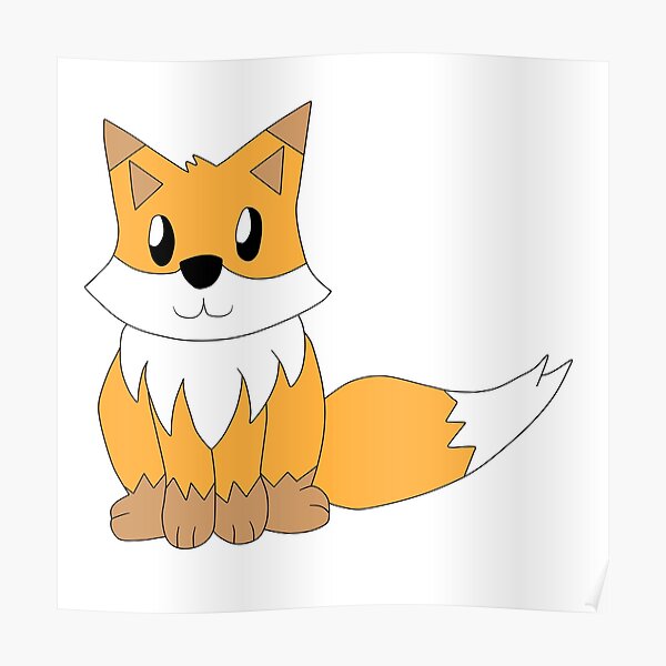 "Cartoon Fox" Poster for Sale by JessicaR-Art | Redbubble