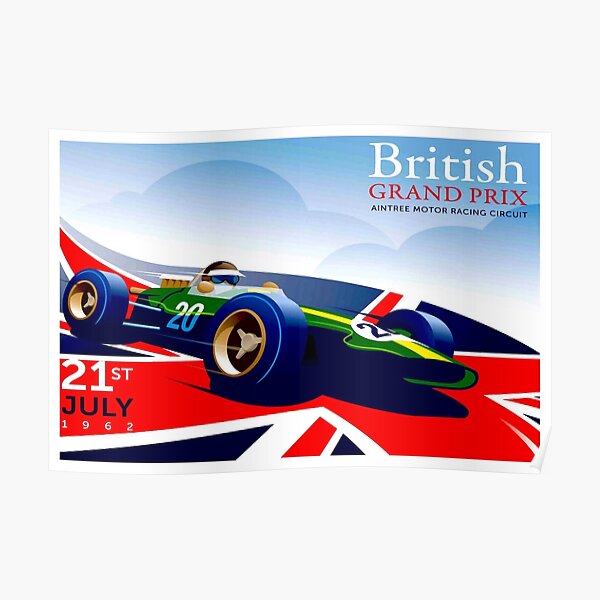 "BRITISH GRAND PRIX; Vintage Auto Advertising Print" Poster by ...