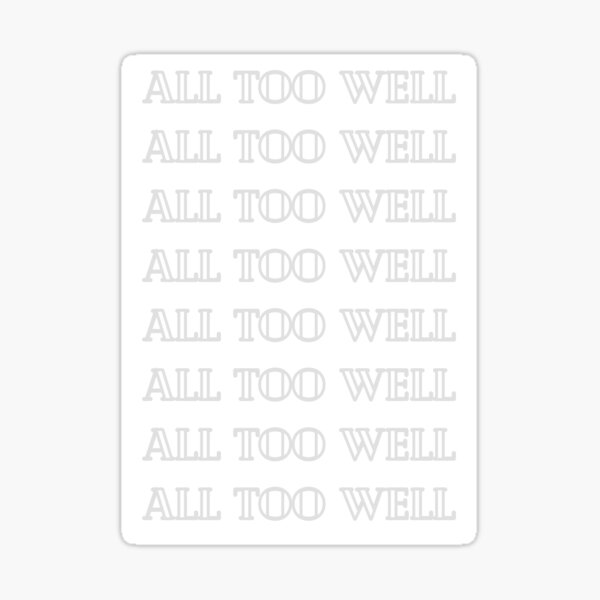 "All too well Taylor Swift x8" Sticker for Sale by javreguiss | Redbubble
