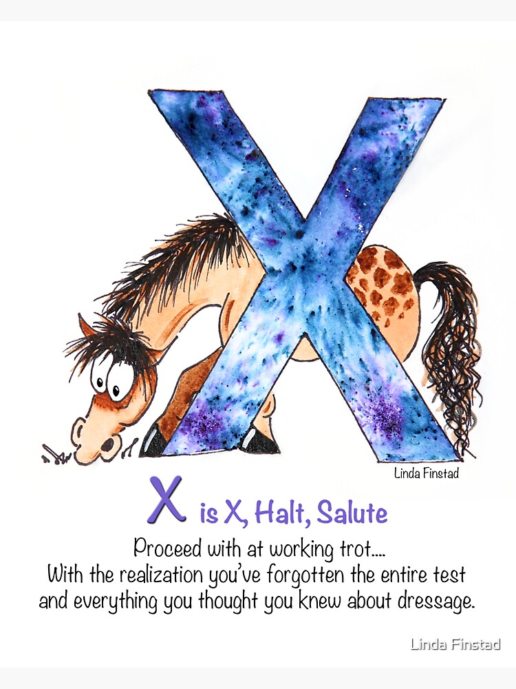 "X is for X, Halt, Salute" Sticker for Sale by lindaFinstad | Redbubble