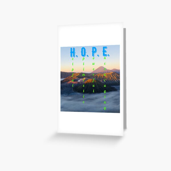 "Inspirational/Motivational Hope Acrostic Poem" Greeting Card for Sale ...