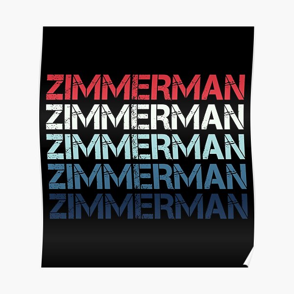 Póster «Camiseta con nombre de Zimmerman - Camiseta de artículo de ...