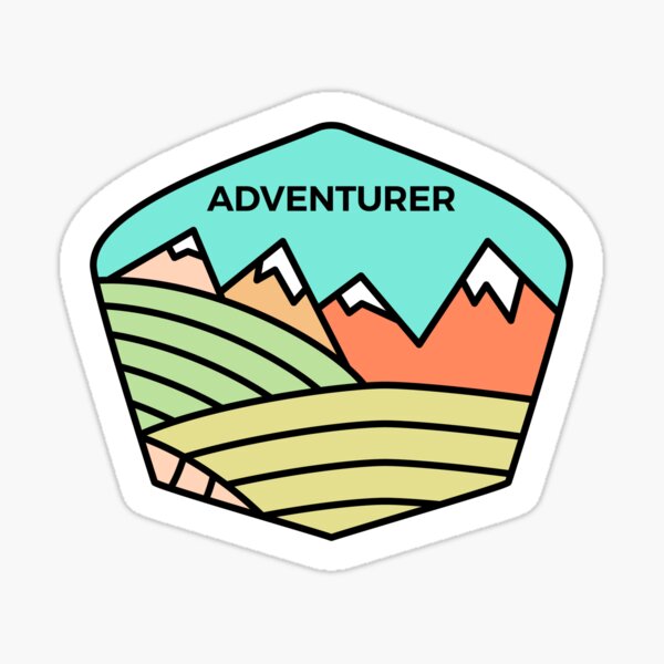 "Adventurer" Sticker for Sale by PSYSTICKS | Redbubble