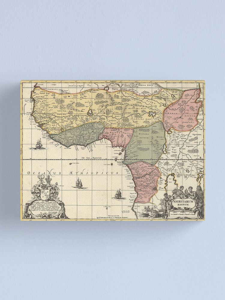 Lienzo «El reino de los negros 1680-1700 | Mapas antiguos de África ...