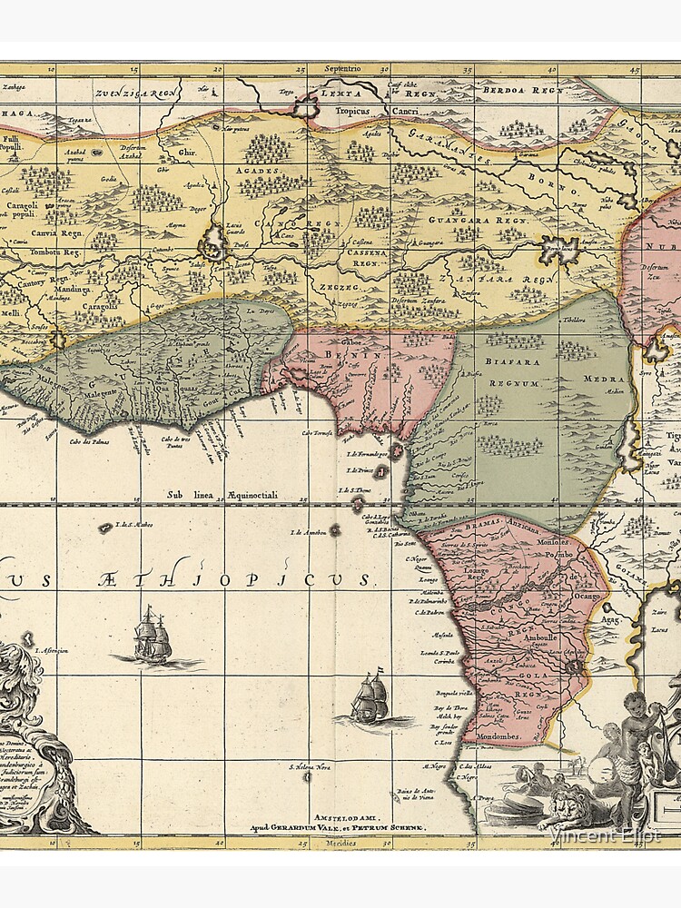 Bolsa de tela «El reino de los negros 1680-1700 | Mapas antiguos de ...