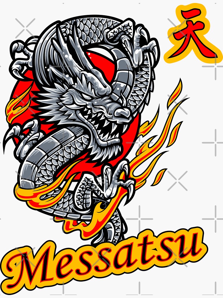"Messatsu Dragon Fight" Sticker for Sale by hossamsoud | Redbubble