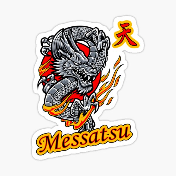 "Messatsu Dragon Fight" Sticker for Sale by hossamsoud | Redbubble