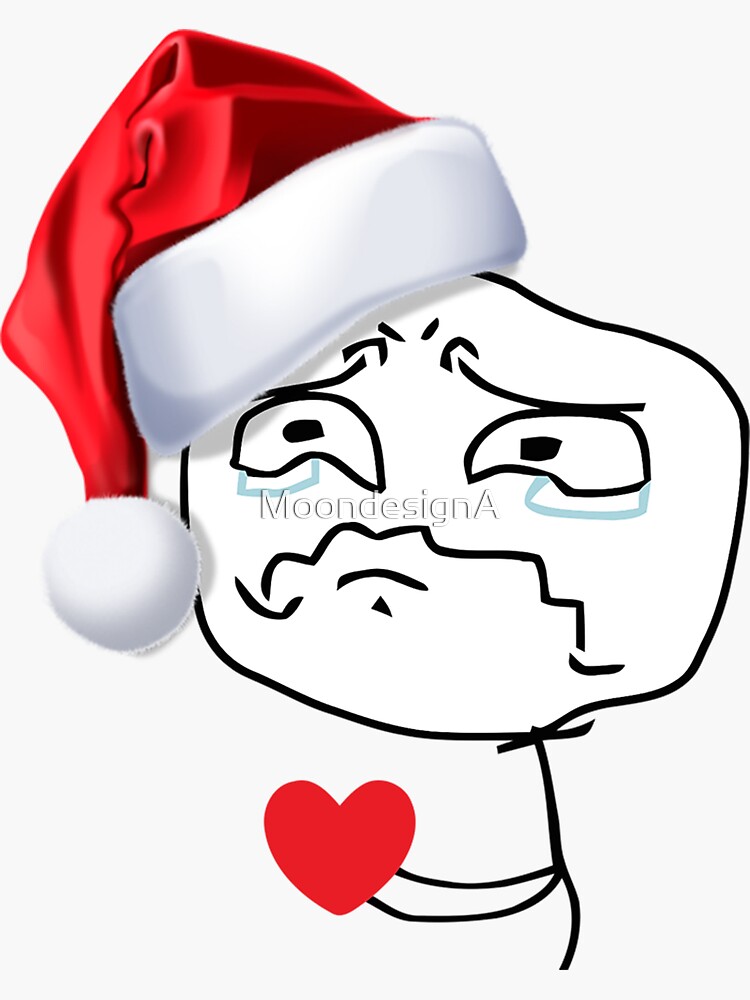 "Troll face holiday mode on" Sticker for Sale by MoondesignA | Redbubble