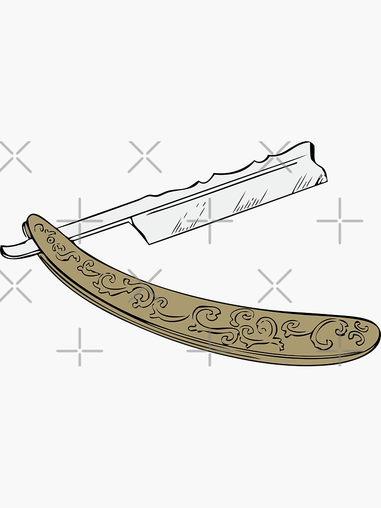 "barber razor collage" Sticker by gurunathkumar | Redbubble