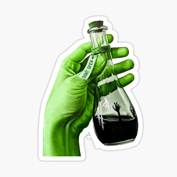 "zombie resurrection potion bottle " Sticker for Sale by LukjanovArt ...