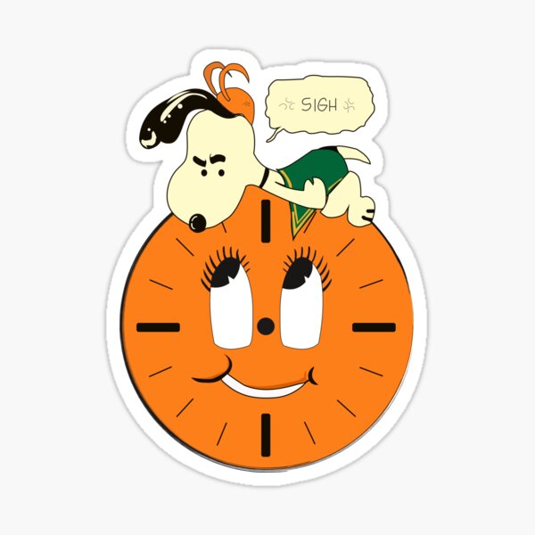 "loki & clock" Sticker for Sale by ahmedmoka | Redbubble