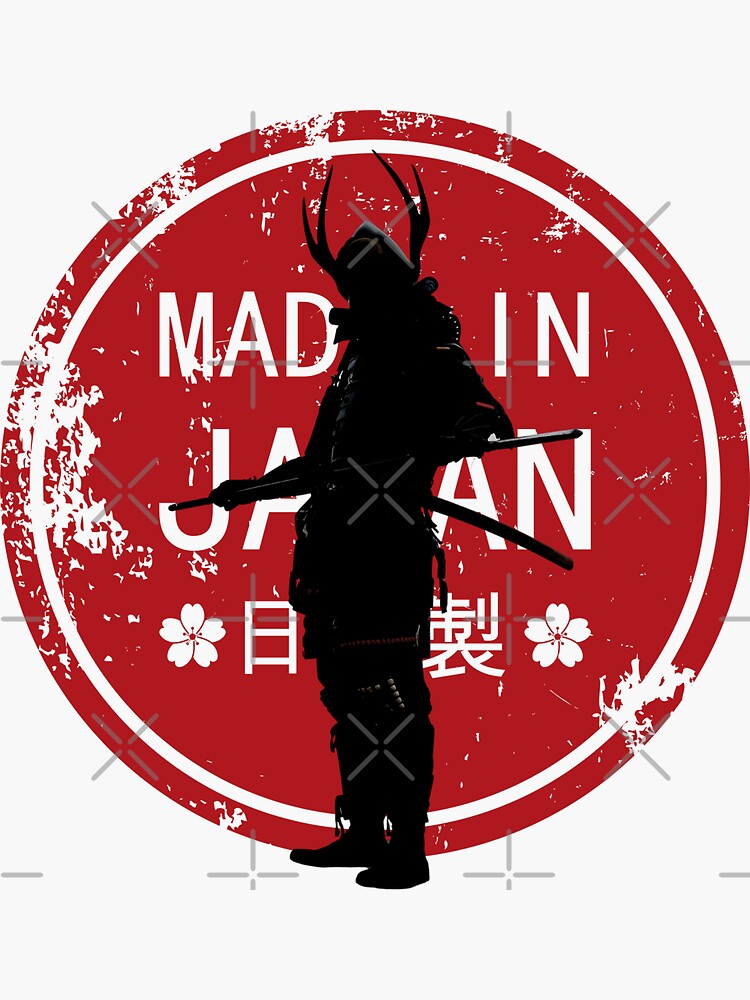 "samurai shadow - made in japan" Sticker for Sale by RickSantos | Redbubble