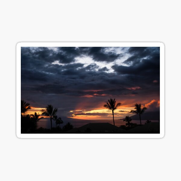 "Dark Sunset Clouds Sky Trees Nature " Sticker by dancarvalho107 ...