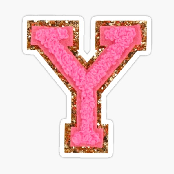 "pink varsity letter | Y" Sticker for Sale by Tr3ndyDesignss | Redbubble