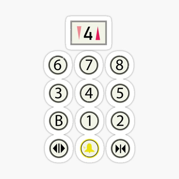 "Elevator Button Panel for elevator mechanics" Sticker for Sale by ...