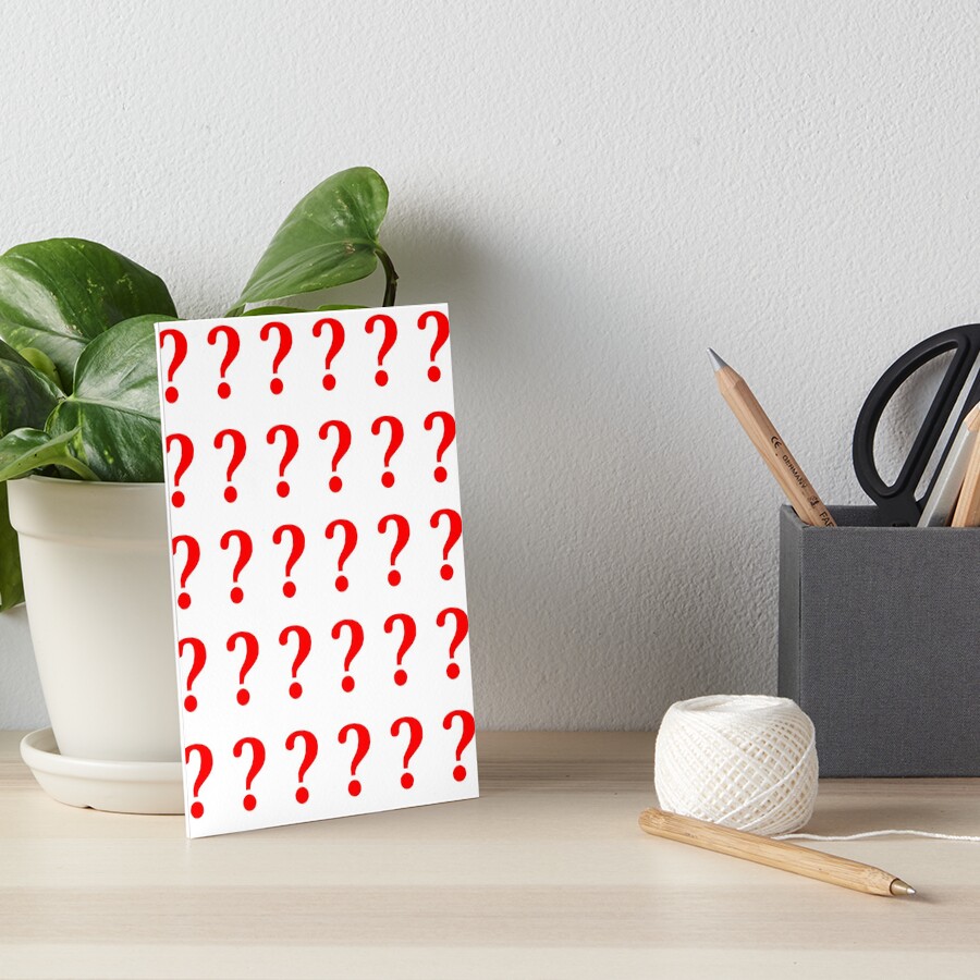 "The Riddle Question Mark Symbol Retro Sticker Pack Red" Art Board ...