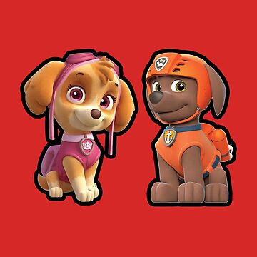 "Paw Patrol Skye and Zuma" Backpack for Sale by VlajkoArtist | Redbubble